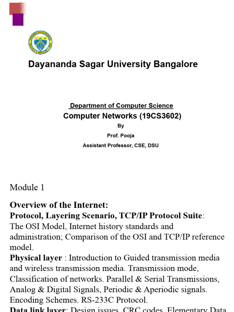 Module 1 PPT | PDF | Osi Model | Radio