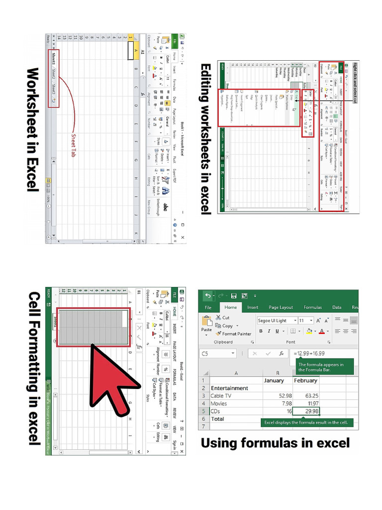 3rd Unit Excel Images | PDF