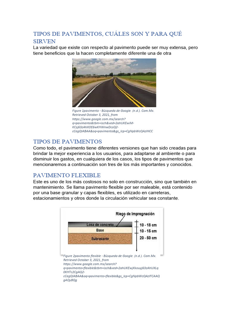 Tipos de Pavimentos y Sus Usos | PDF