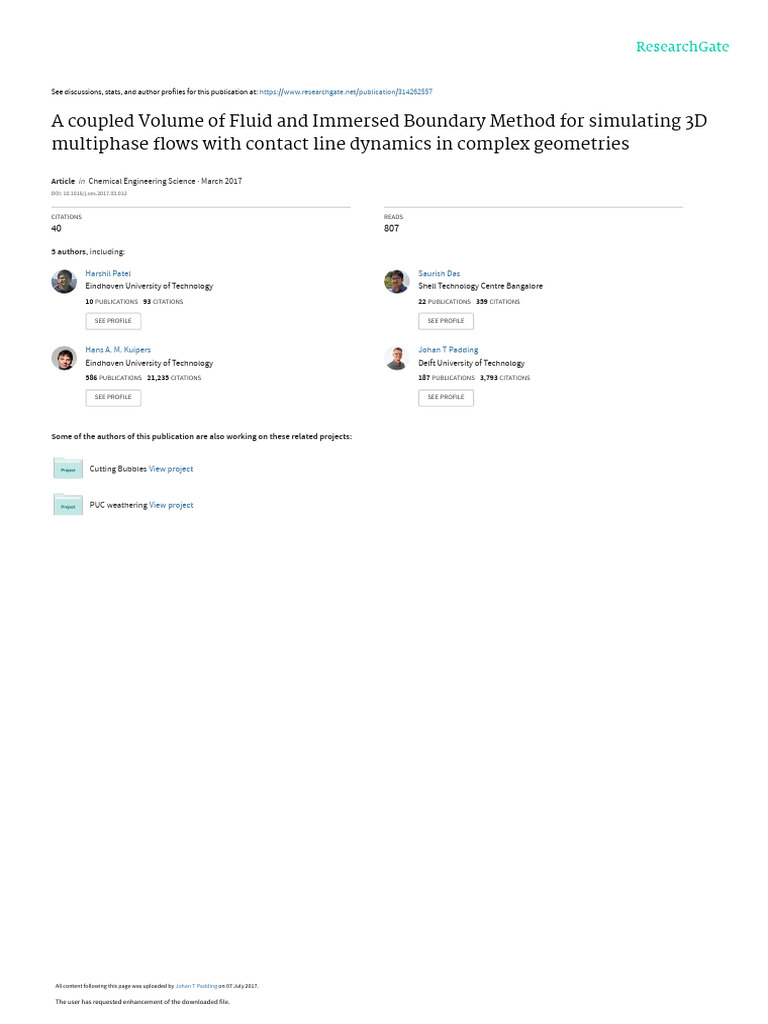 A Coupled Volume of Fluid and Immersed Boundary Method For Simulating 3D Multiphase Flows With ...