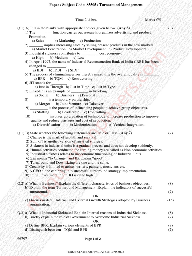 Tybbi Sem6 TM Apr19 | PDF