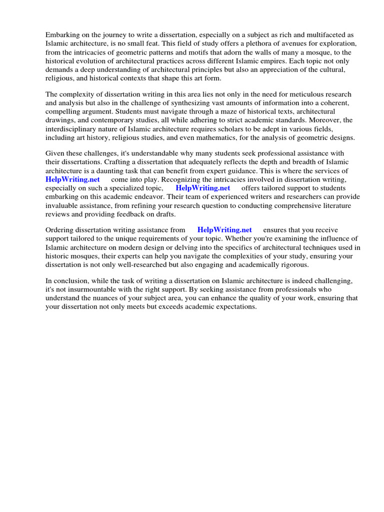 Islamic Architecture Dissertation Topics Pdf Thesis Mosque 