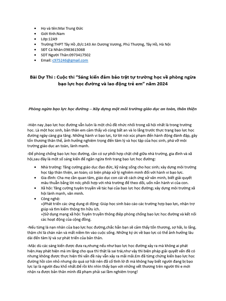 Bài D Thi BLHD | PDF