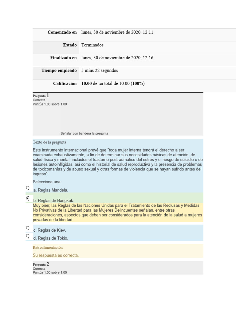 Cuestionario Final Modulo 3 CNDH Personas en Reclusion | PDF | Prisión | Derechos humanos