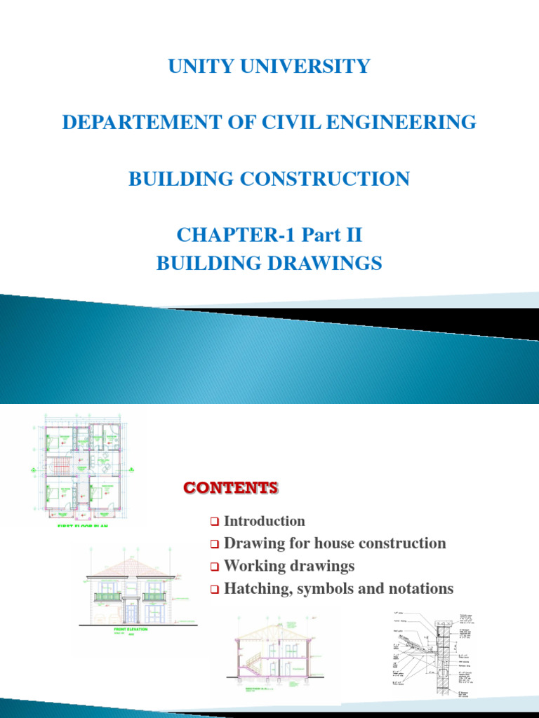 CHAPTER-1 Part II BUILDING DRAWING | PDF | Drawing | Civil Engineering