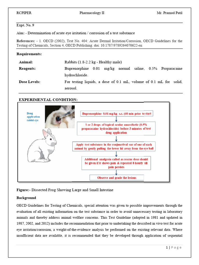 Expt 9 | PDF | Analgesic | Clinical Medicine