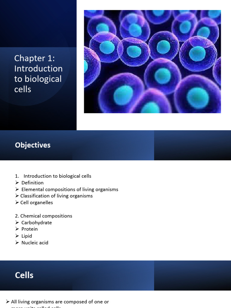 (Biochem) Chap 1 - Introduction To Biological Cells | PDF | Cell (Biology) | Cell Membrane