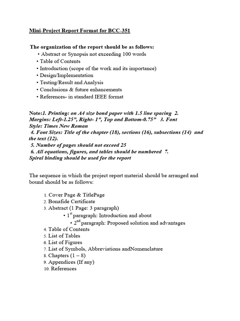 MiniProjectReport 1 | PDF