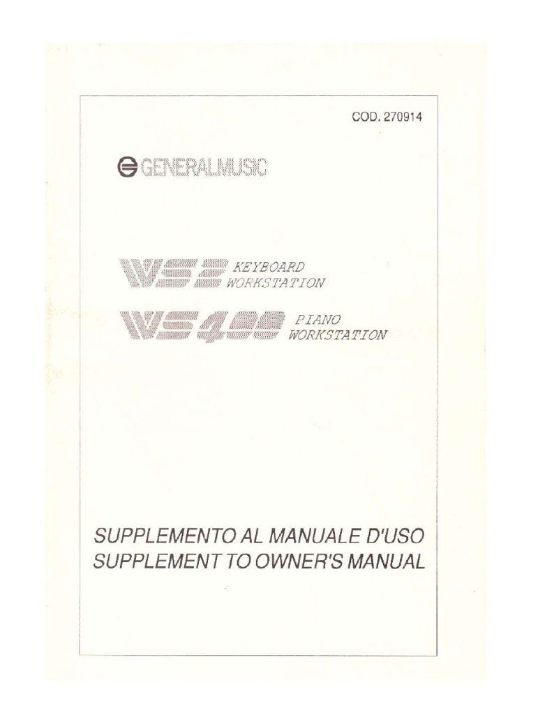Ws2 Ws400 Supplemento EN | PDF