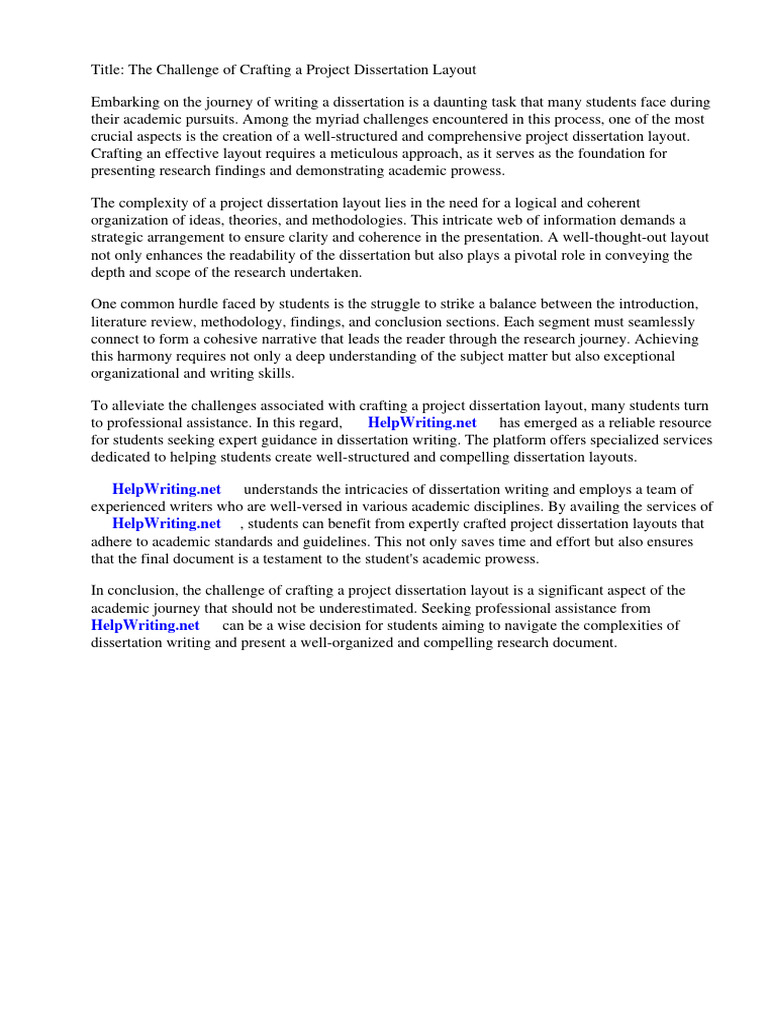 Project Dissertation Layout | PDF | Retail | Thesis