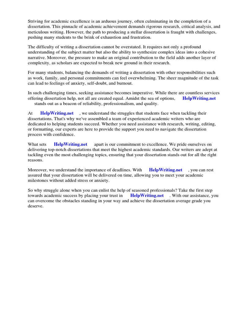 Dissertation Average Grade | PDF | Thesis | Self Efficacy