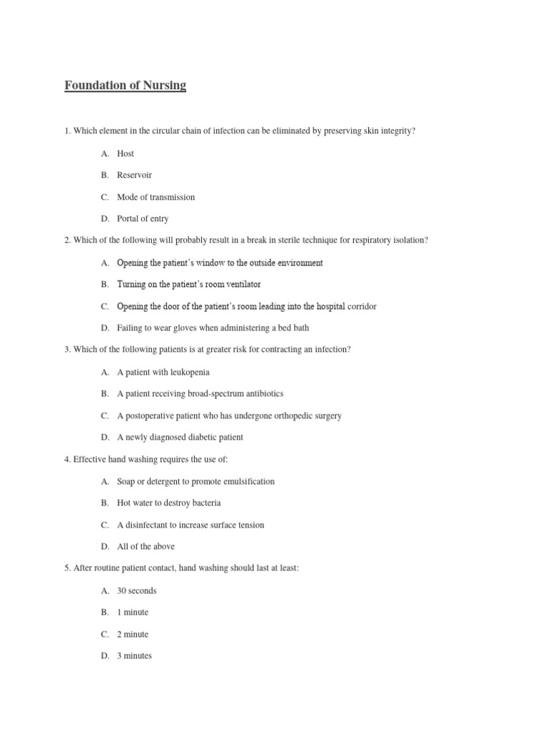 Foundation of Professional Nursing Practice Test Bank 2 (With Rationale ...