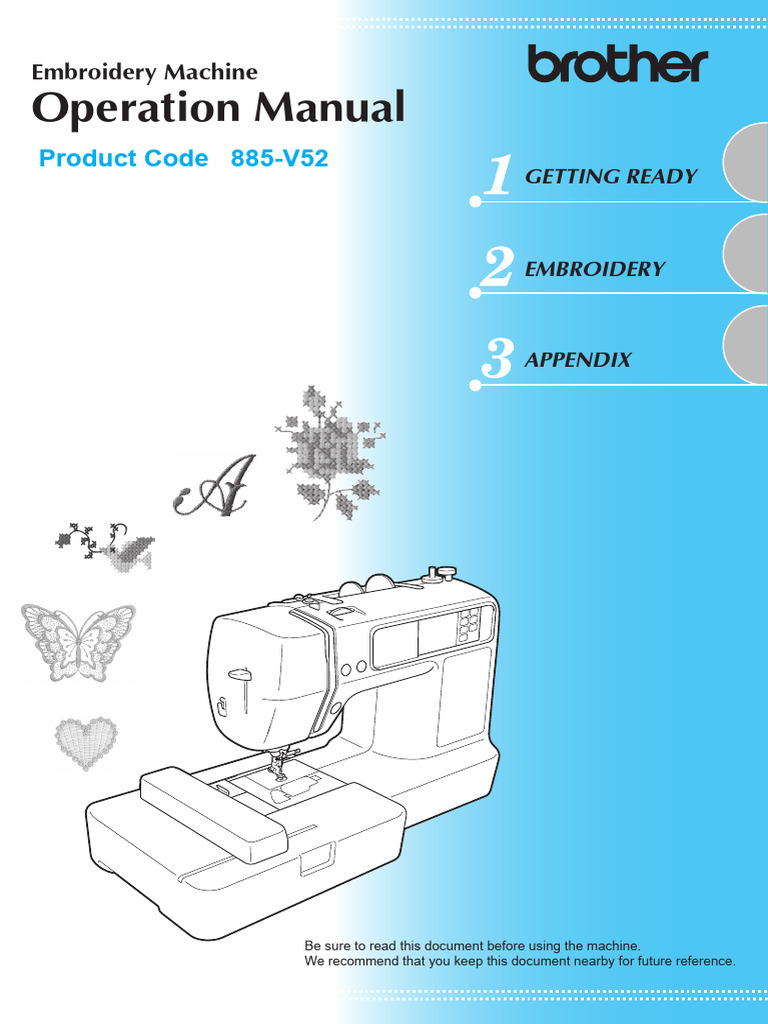 Brother 885 V52 Sewing Machine Instruction Manual | PDF
