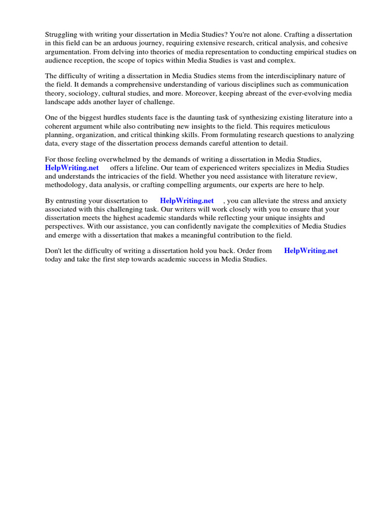 Dissertation Media Studies | PDF | Social Media | Popular Culture ...