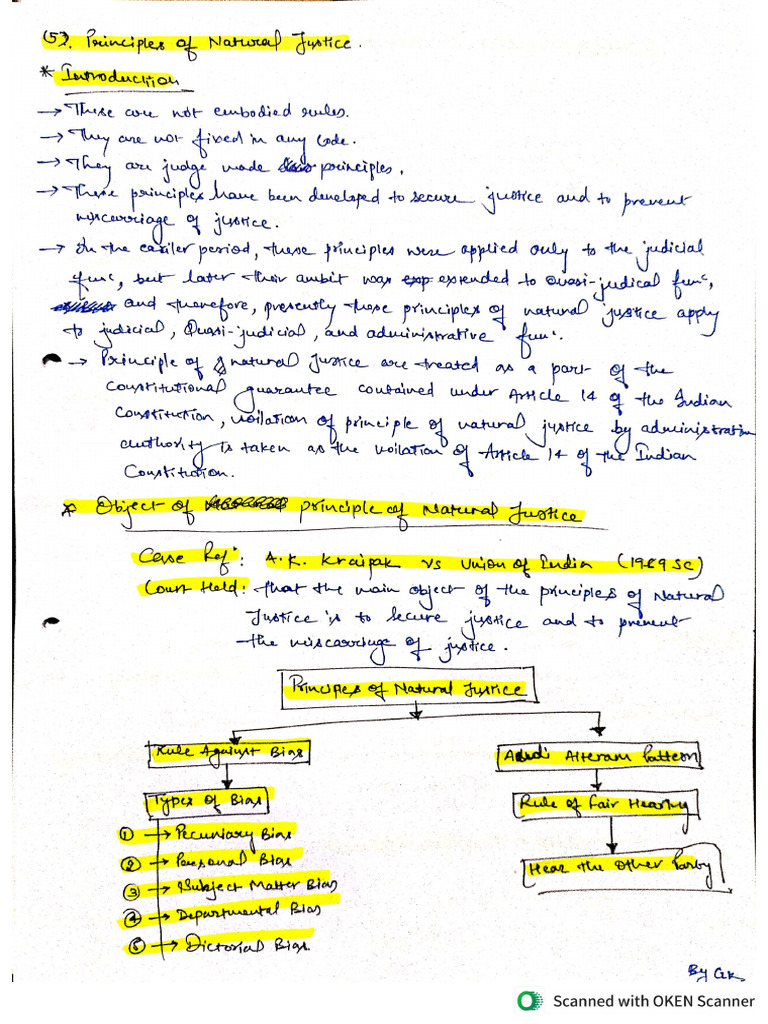 Principle of Natural Justice | PDF