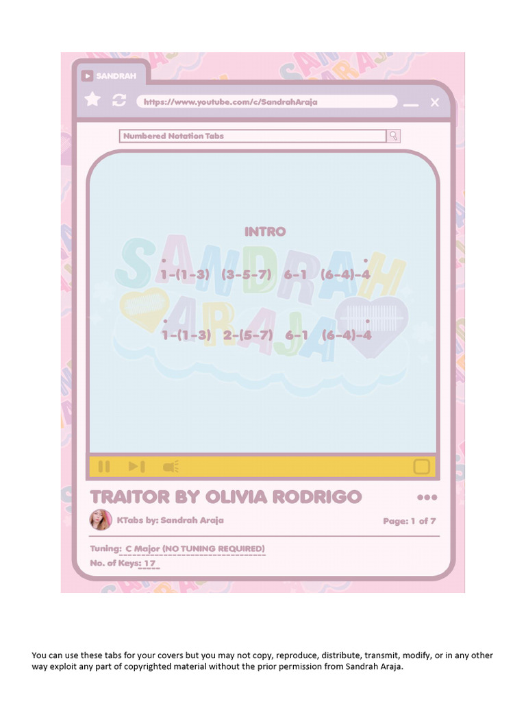 Traitor Numbered Notation Jdbcci | PDF