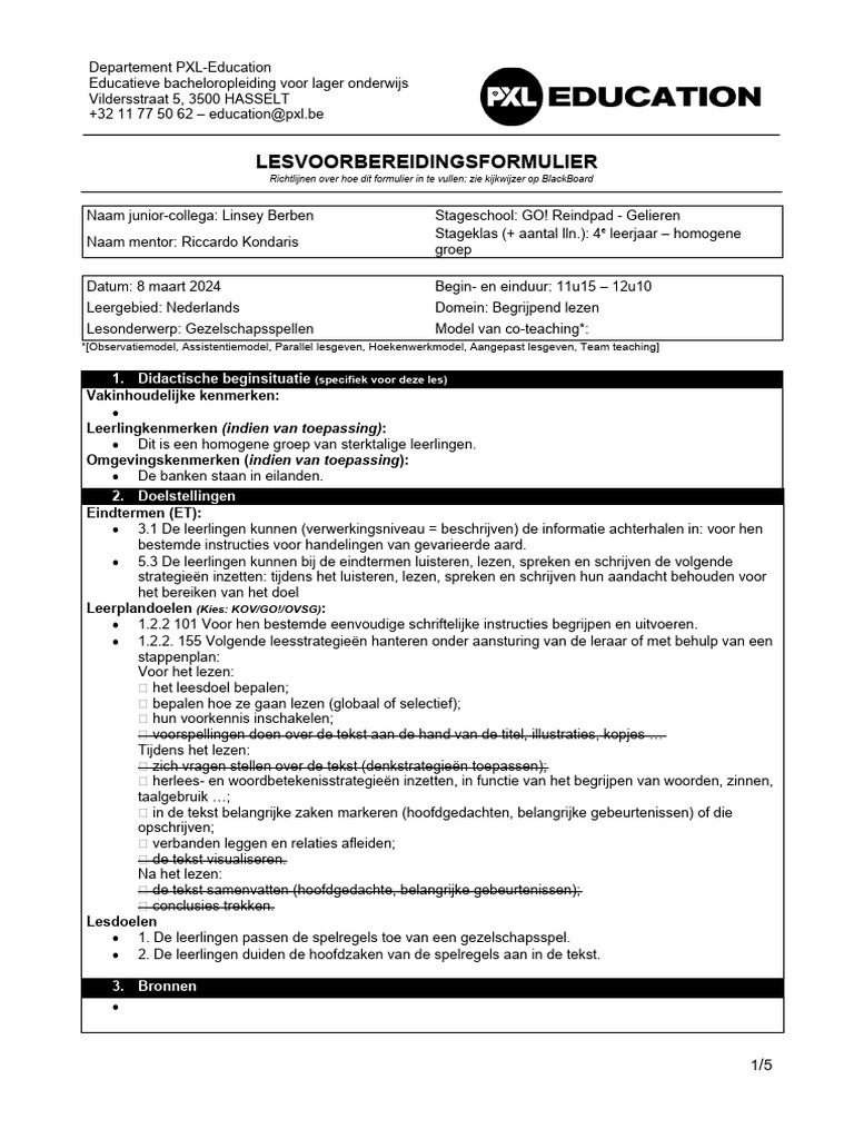 A LVB - Nederlands - Begrijpendlezen - Leerdespelregels | PDF