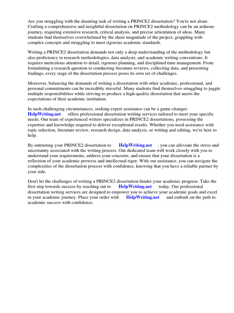 Prince2 Dissertation | PDF