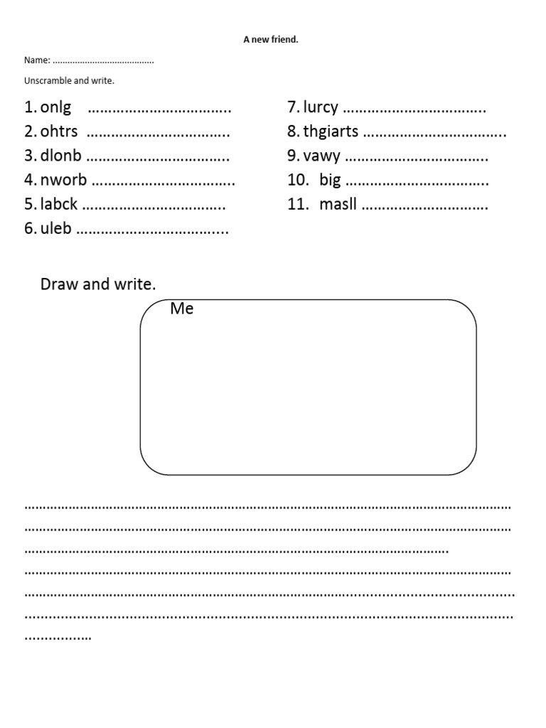 New Friends Activity Worksheet | PDF | Home & Garden