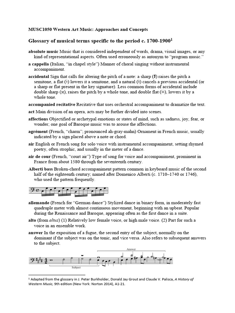 Glossary | PDF | Chord (Music) | Opera Glossary | PDF | Chord (Music) | Opera