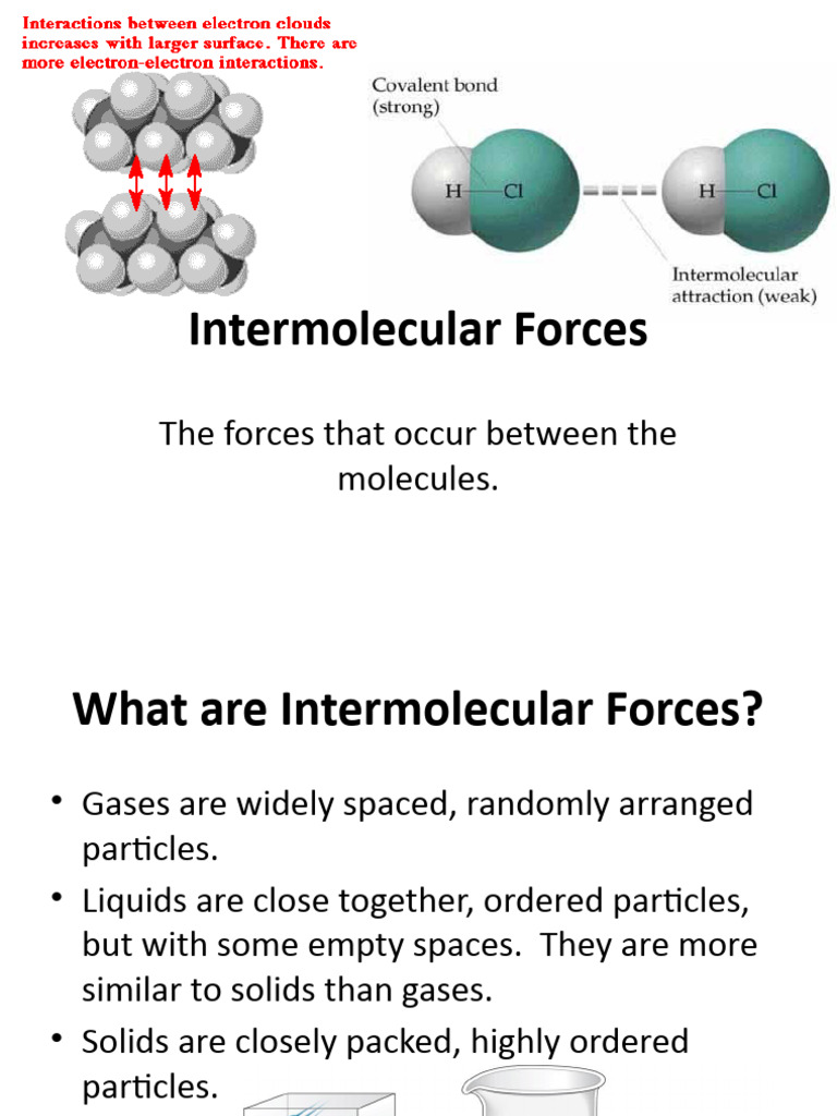 Intermolecular Forces | PDF | Intermolecular Force | Chemical Polarity