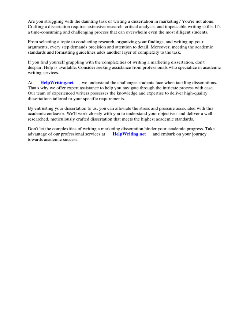 Marketing Dissertation Examples PDF | PDF | Thesis | Marketing