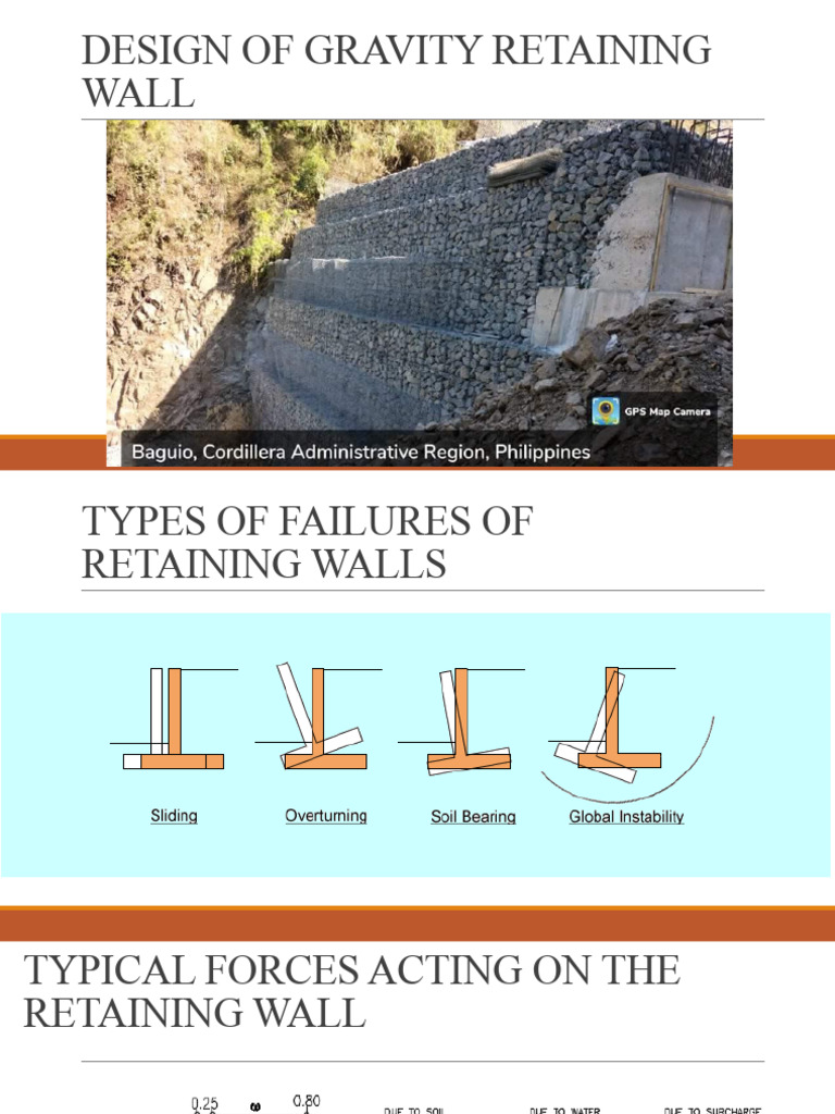 Gravity Wall Design DTP3 | PDF | Slope | Physical Quantities