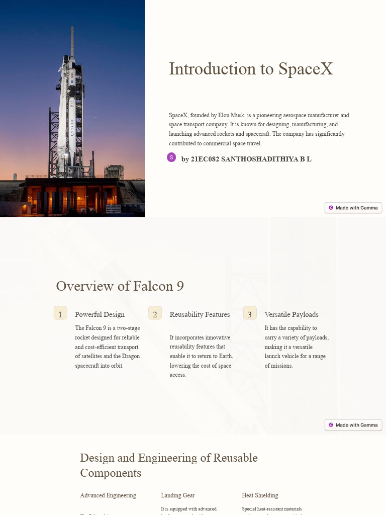 Introduction-to-SpaceX | PDF | Falcon 9 | Launch Vehicle