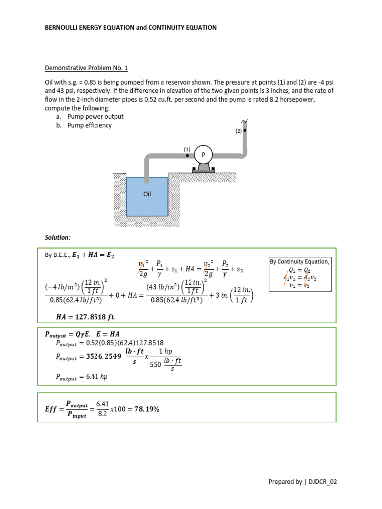 CIE 121 Fluid Flow Using BEE and CE | PDF | Pump | Fluid Dynamics