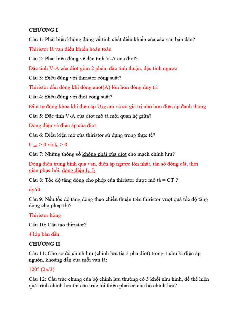 123doc On Tap Dien Tu Cong Suat Dai Hoc Dien Luc Epu | PDF