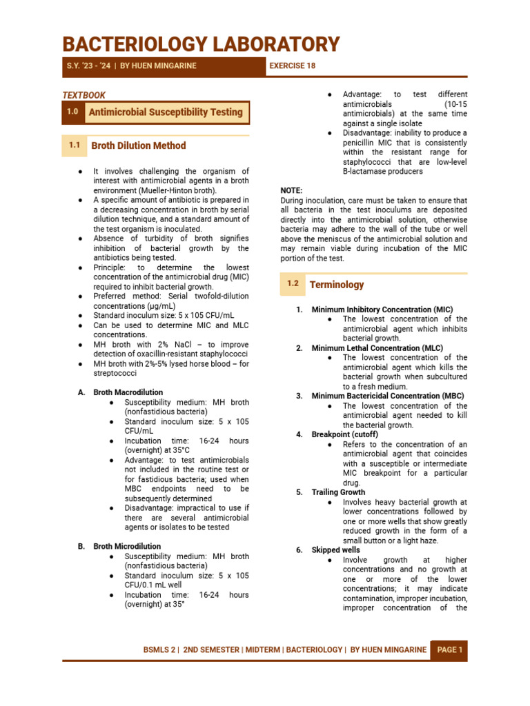 Bacte Lab Midterm | PDF | Microbiology | Biology Bacte Lab Midterm | PDF | Microbiology | Biology
