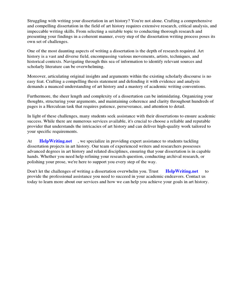 Dissertation Histoire de Lart Exemple | PDF | Scribd | Thesis