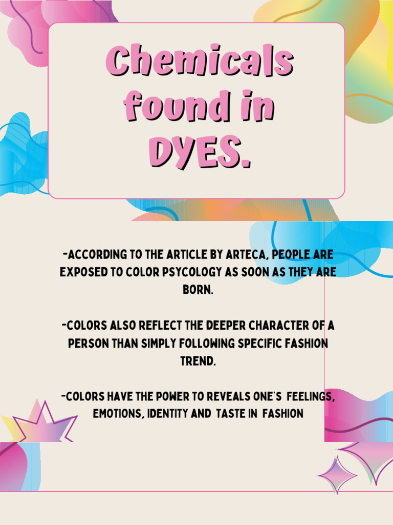 Pink and Yellow Abstract Group Project Presentation | PDF | Dye | Textiles