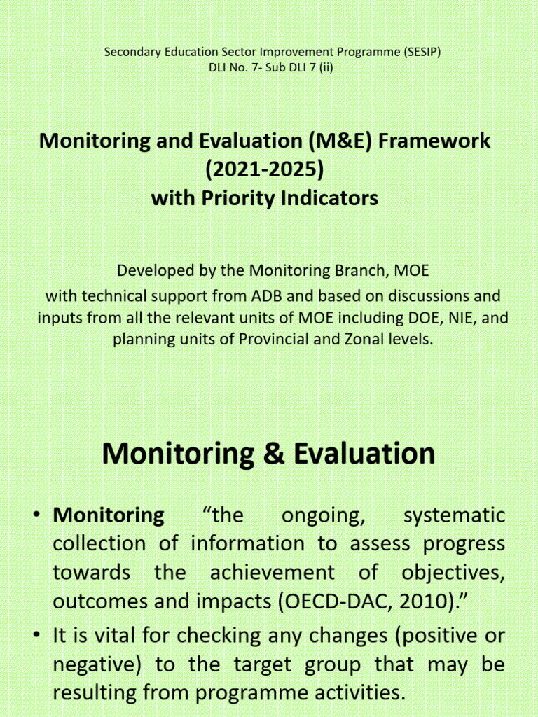 Monitoring & Evaluation Framework (2021-2025) | PDF | Monitoring And Evaluation | Policy