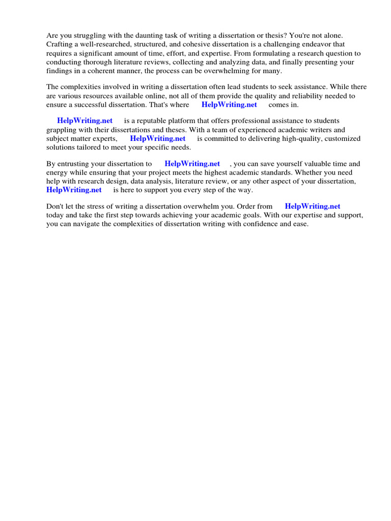 Dissertation Writing Support Services | PDF | Thesis | Doctor Of Philosophy