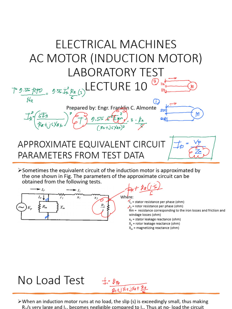 Ele 099 Ac Motor Lec 10 02 15 24-1 | PDF | Electric Motor | Physical Quantities