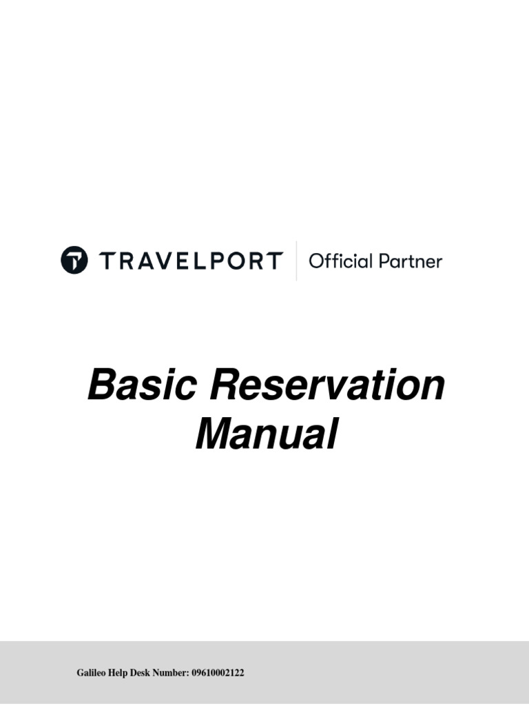 Basic Reservation Manual | PDF | Airlines | Aviation