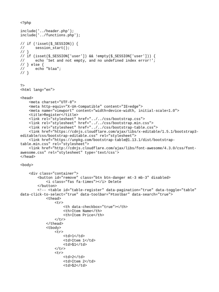 table bootstrap | PDF table bootstrap | PDF