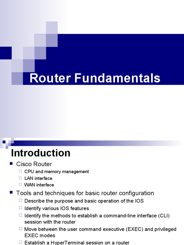 Router Fundamentals Pdf Router Computing Network Switch