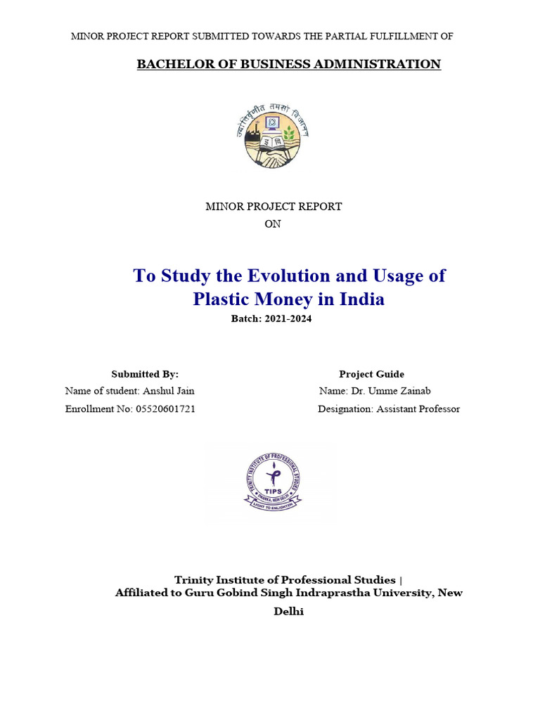 Minor Project 2 Anshul Jain 2021-24 | PDF | Credit Card | Debit Card