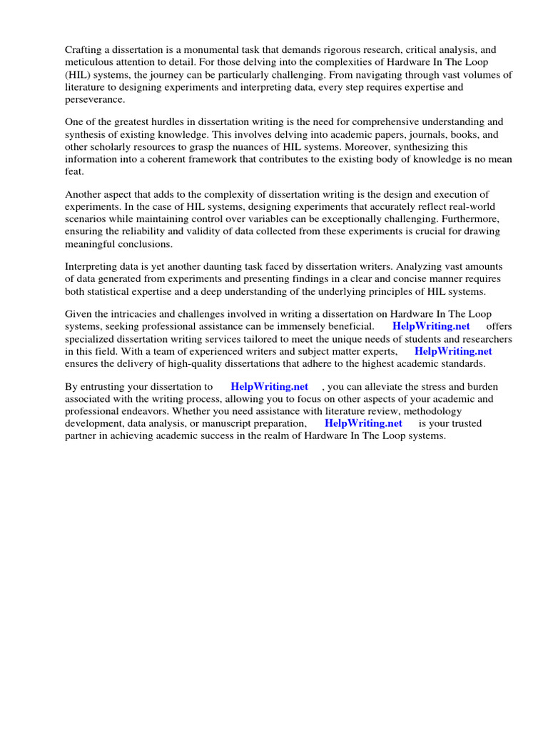 Hardware in The Loop Dissertation | PDF | Simulation | Algorithms