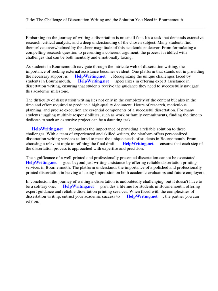 Dissertation Printing Bournemouth | PDF | Thesis | Bookbinding