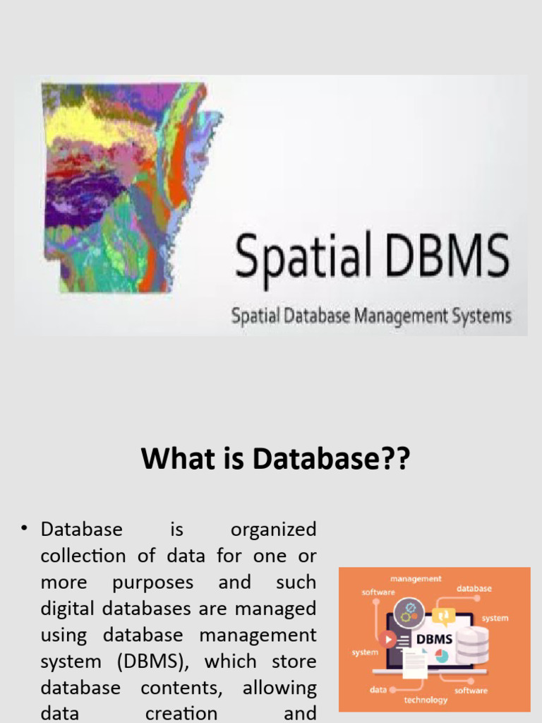 Lec1 - Intro To SDBMS | PDF | Databases | Geographic Information System