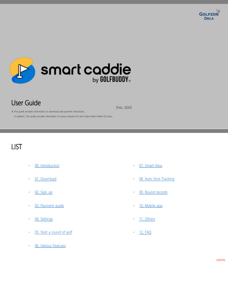 Smart Caddie Manual Eng 20240220 | PDF | Google Play | Par (Score)