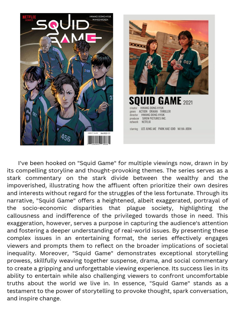 Squid Game's Social Commentary | PDF | Social Inequality ...