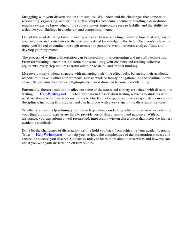 Dissertation Examples Films | PDF | Thesis | Knowledge