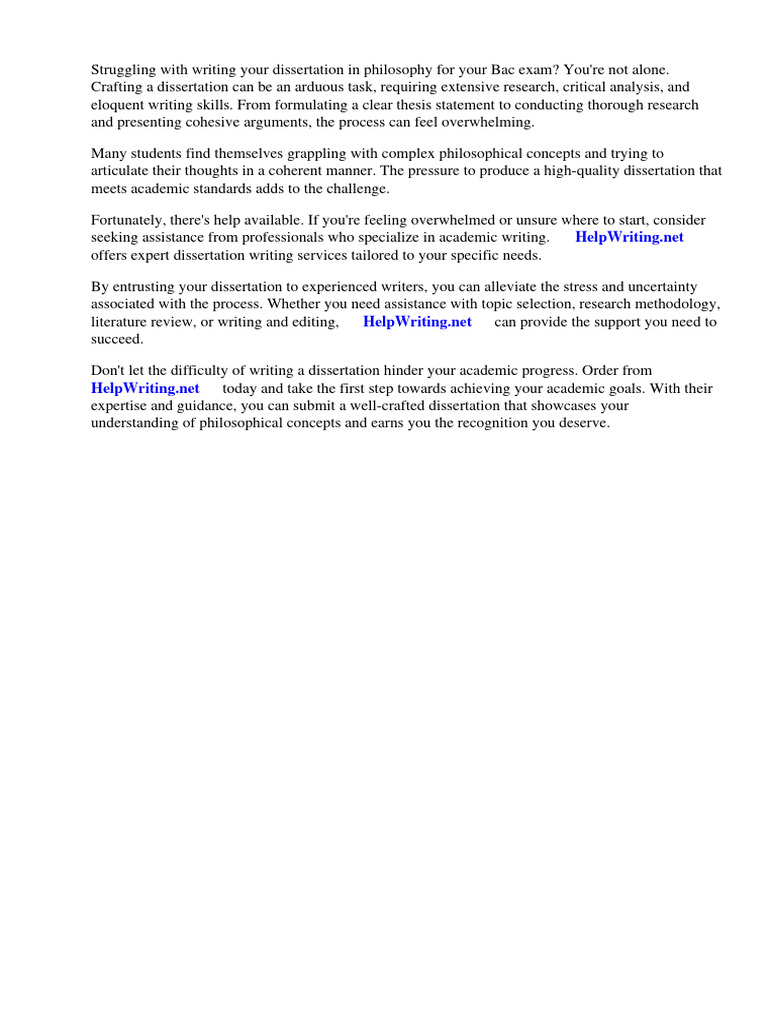 Exemple de Dissertation Philosophie Bac | PDF | Thesis