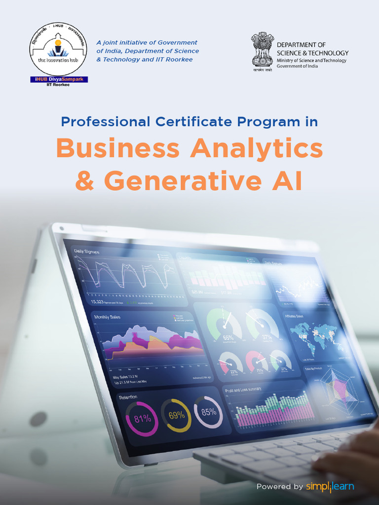 iHUB - IITR - PCP in BA & Generative AI - Brochure | Download Free PDF | Intelligence (AI ...