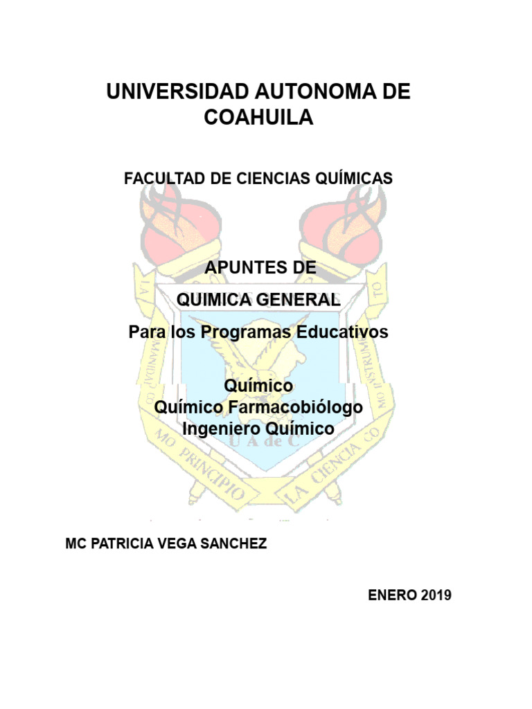 Apuntes Quimica General Pdf Mezcla Elementos Químicos