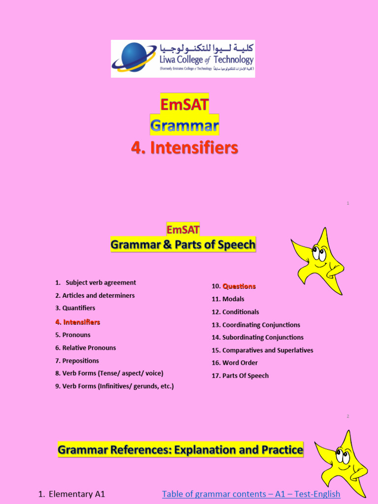 4. Intensifiers | PDF | Verb | Language Families